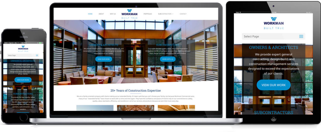 Responsive Workman Commercial Website Design | Kwok Design Projects